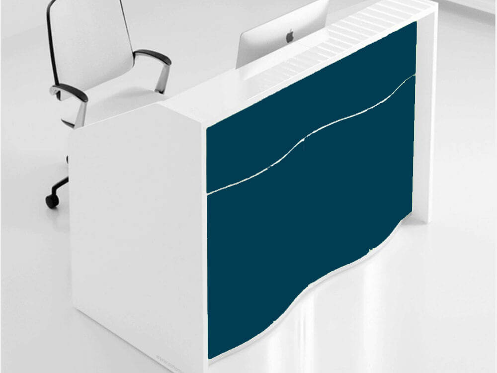 Leyla 1 – Compact Wave Reception Desk - Auraa Design